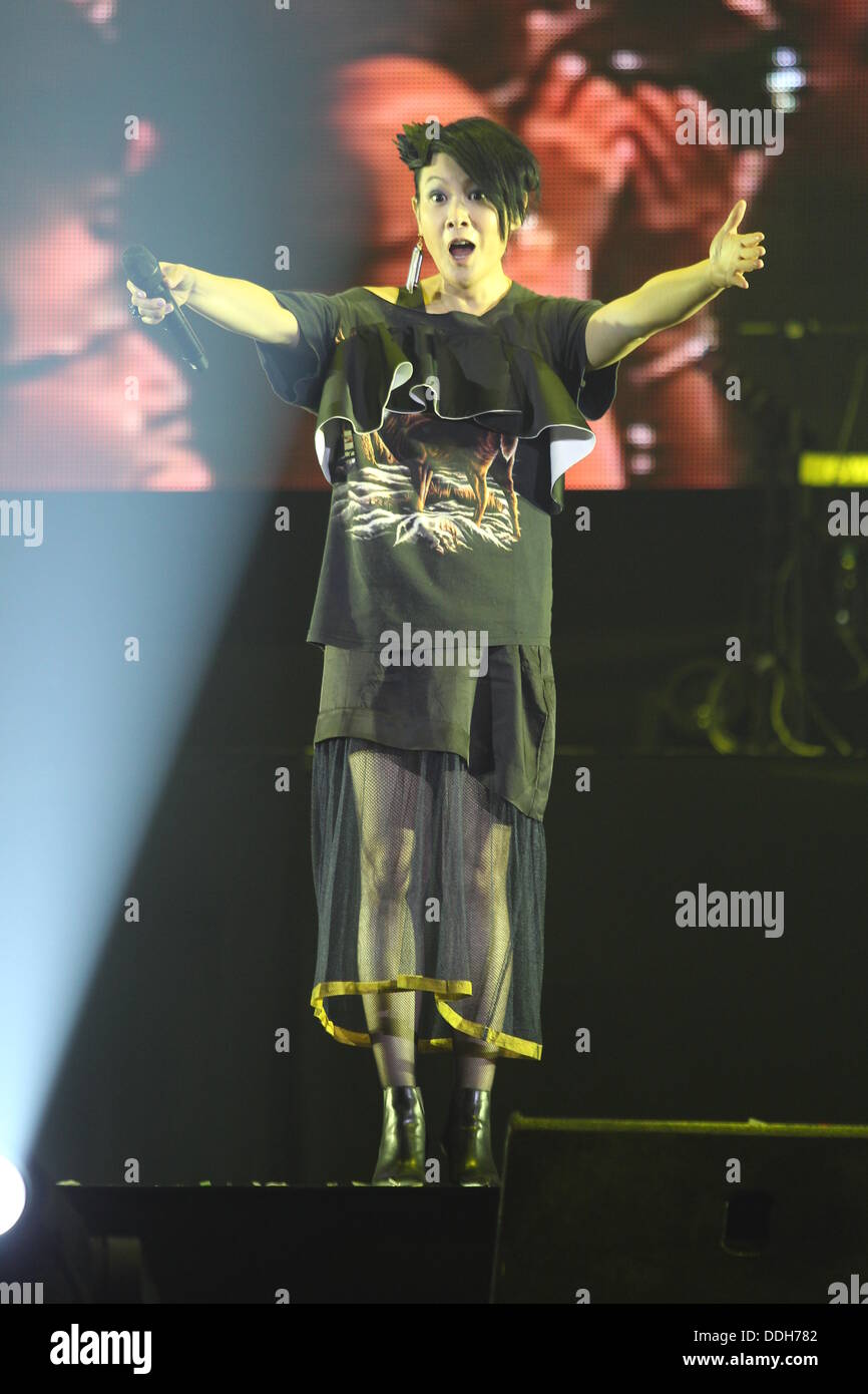 Singer Ren'e Liu holds her personal concert at Star Hall in Hong Kong ...