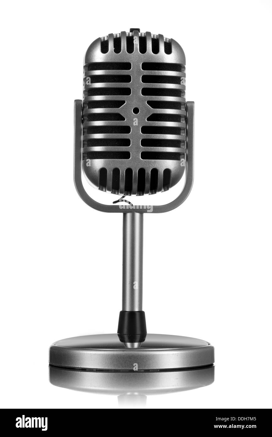 Retro microphone isolated hi-res stock photography and images - Alamy