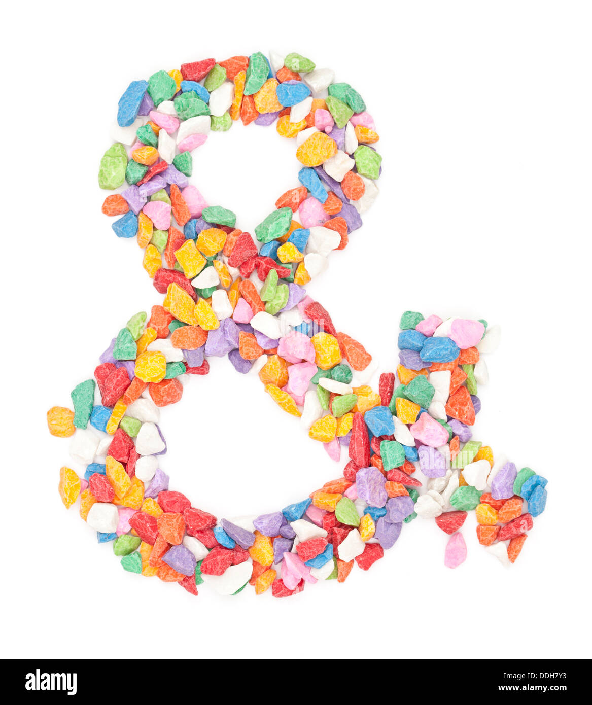 An ampersand alphabet sign made form gravel Stock Photo - Alamy