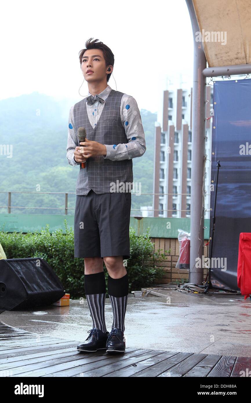 Taipei, China. 1st Sep, 2013. Singer Aaron promotes his first photobook ...