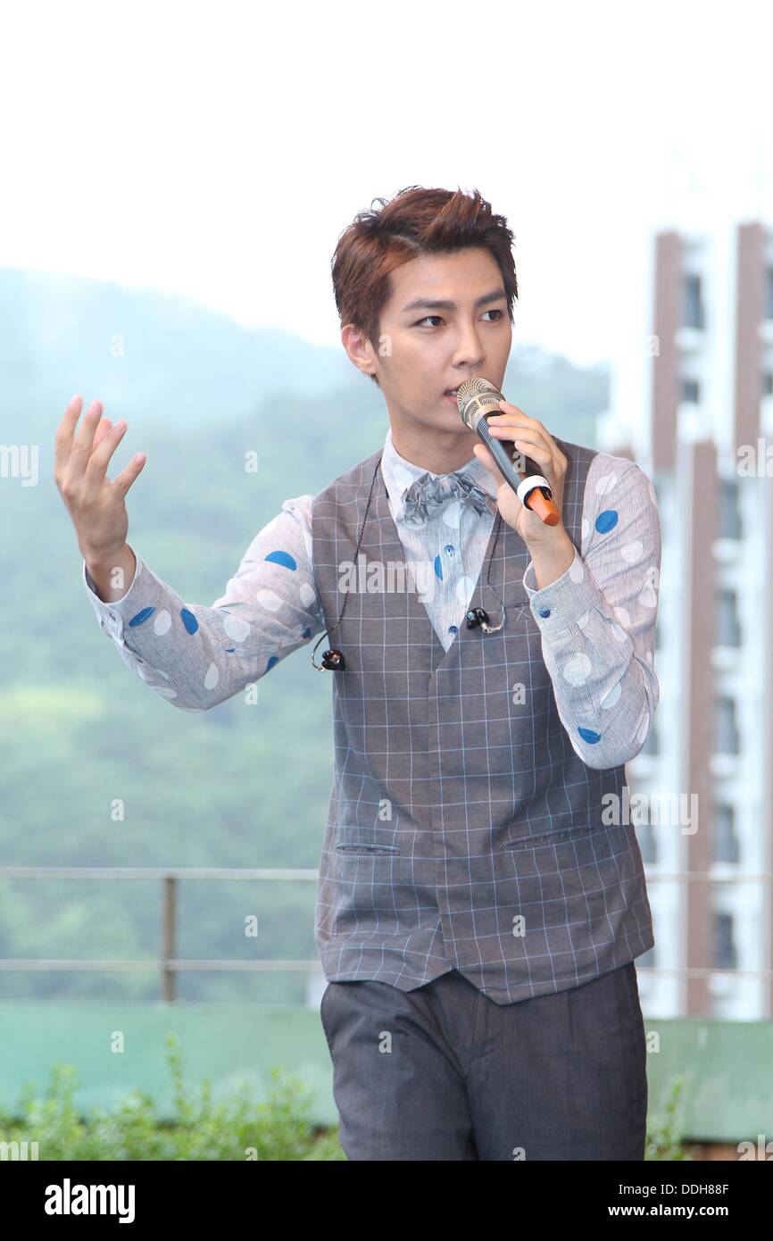 Taipei, China. 1st Sep, 2013. Singer Aaron promotes his first photobook ...