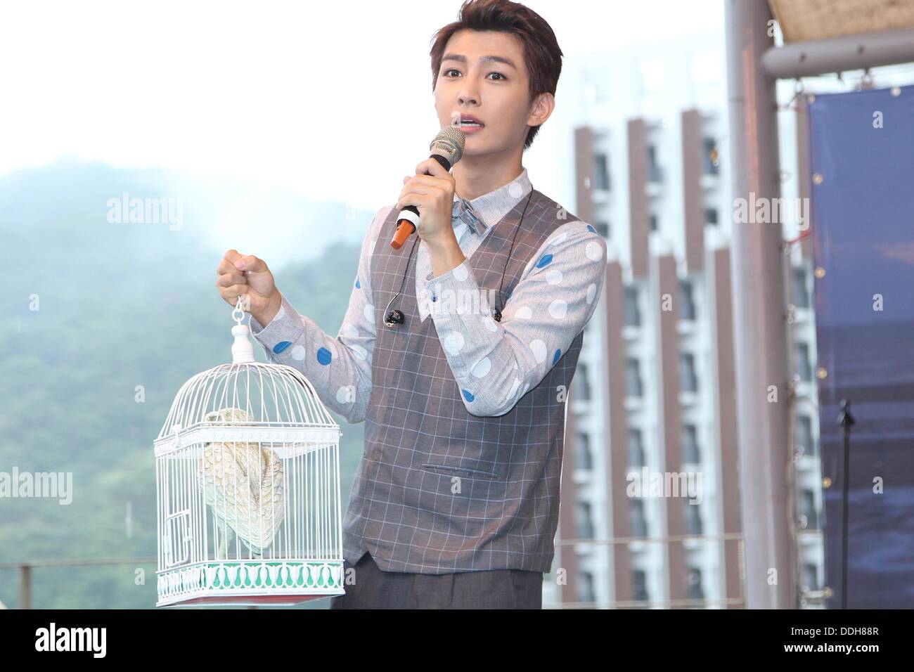 Taipei, China. 1st Sep, 2013. Singer Aaron promotes his first photobook ...