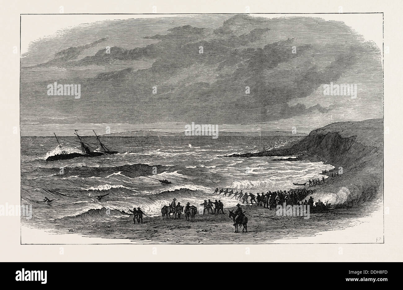 WRECK OF THE STEAMSHIP QUEEN ELIZABETH AT CALAPARRA, NEAR GIBRALTAR ...