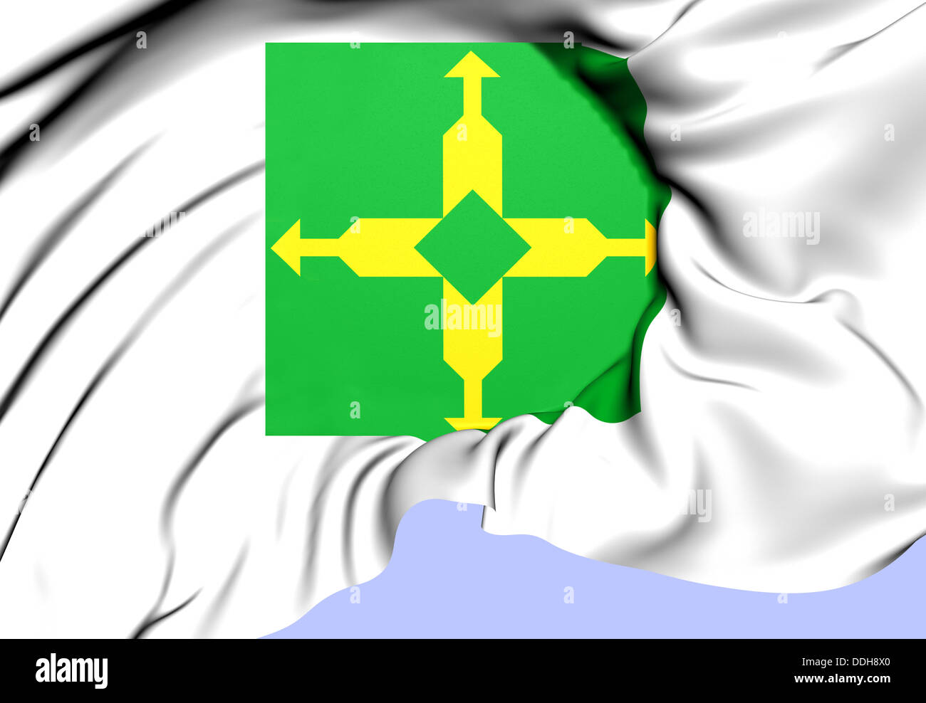 Federal District Flag, Brazil. Close Up Stock Photo - Alamy