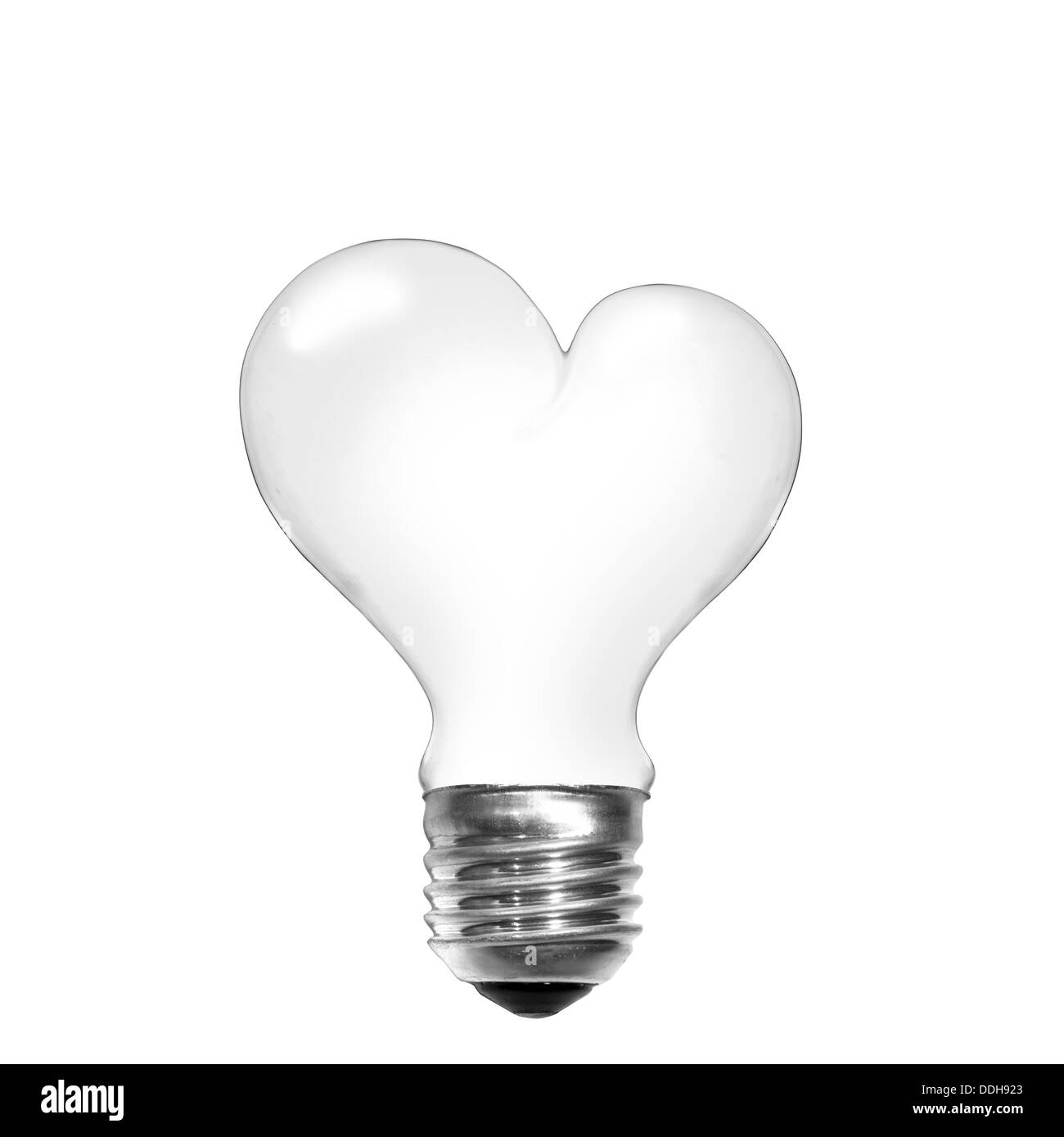 Light bulb in heart shape hi-res stock photography and images - Alamy
