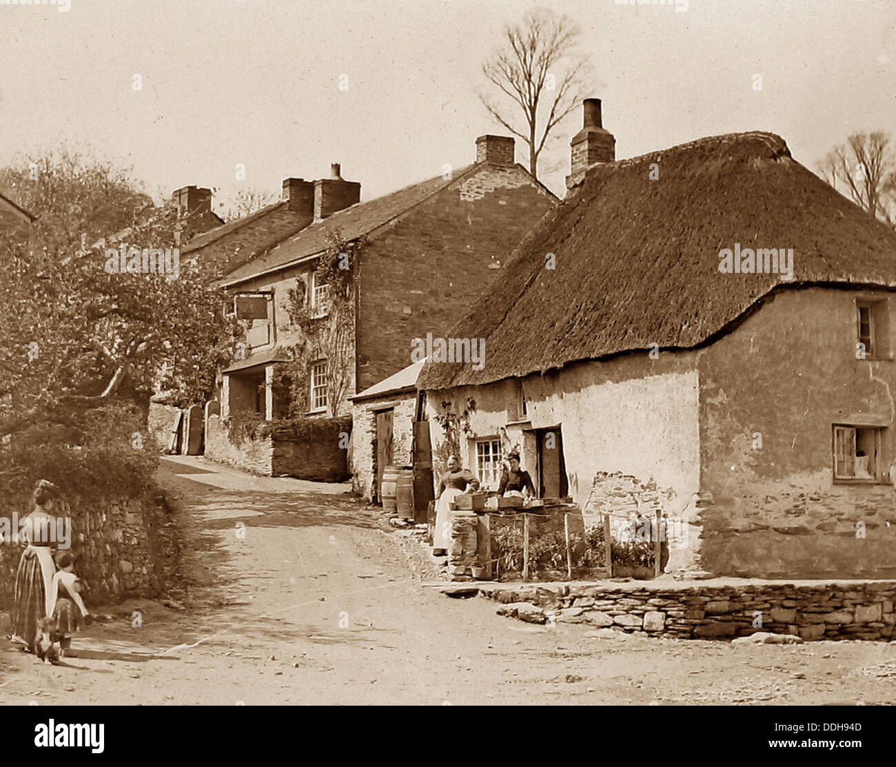 Lee in Devon Victorian period Stock Photo - Alamy
