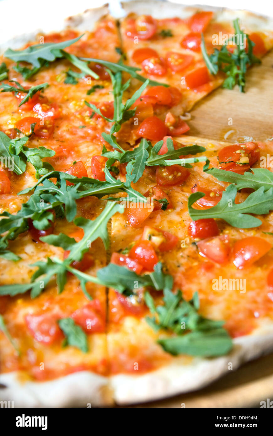 classic italian pizza with tomatos Stock Photo - Alamy