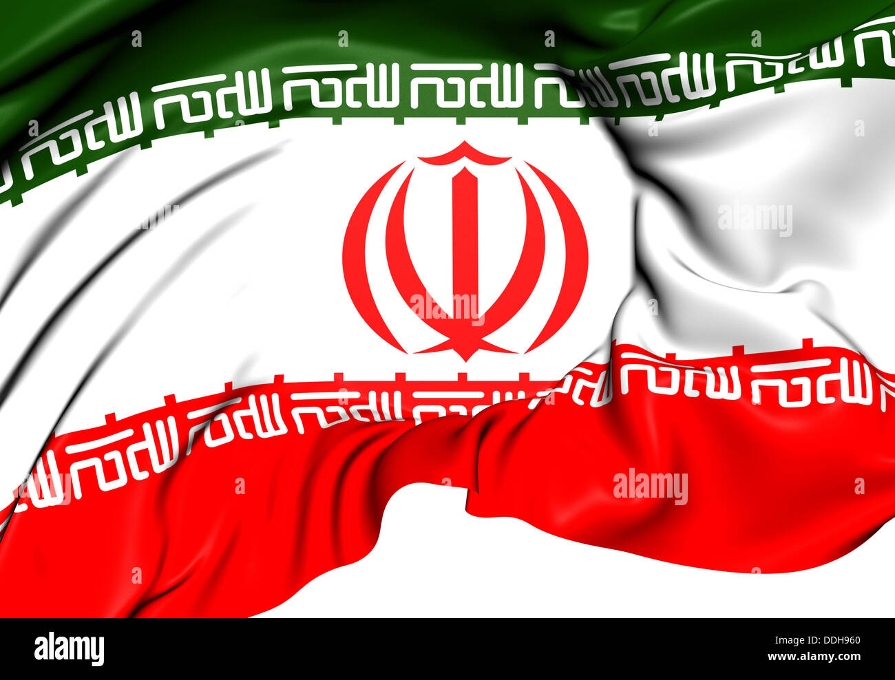 Flag of Iran. Close Up Stock Photo - Alamy