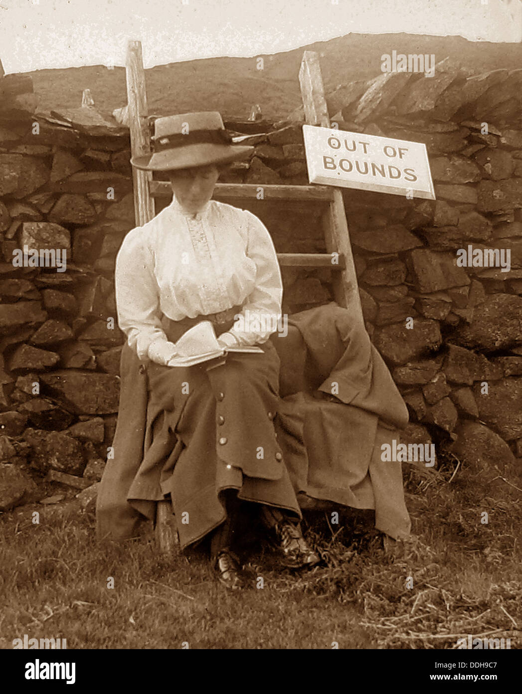 Ambleside Golf Course early 1900s Stock Photo - Alamy