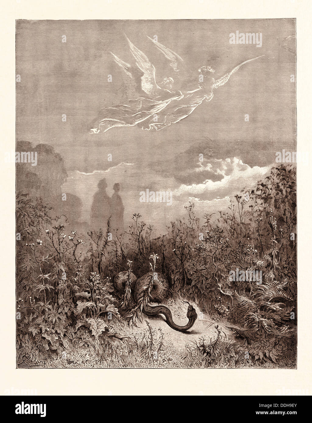 DANTE AND VIRGIL IN THE HAPPY VALLEY, BY GUSTAVE DORÉ. Gustave Dore ...