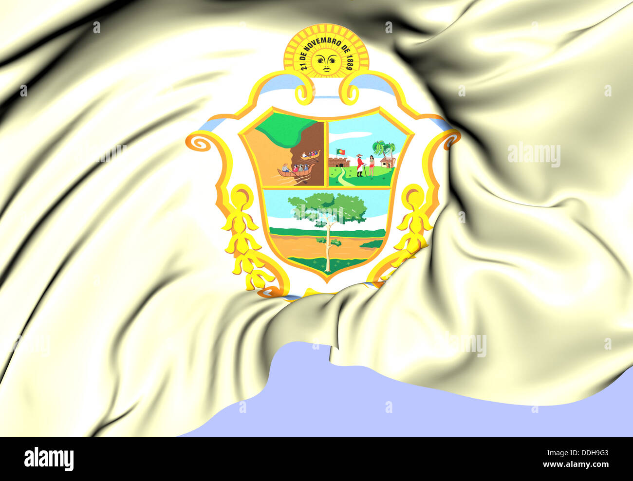Flag of Manaus, Brazil. Close Up Stock Photo - Alamy