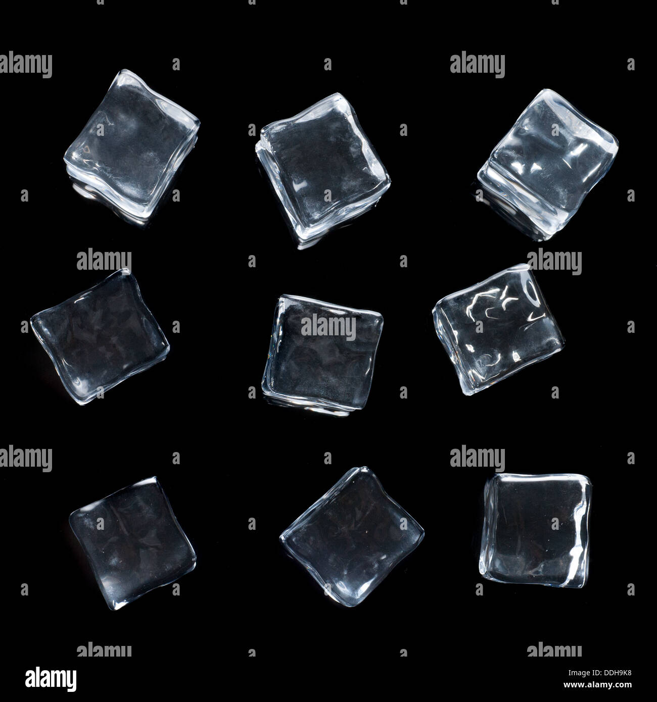 ice cubes isolated on black Stock Photo - Alamy