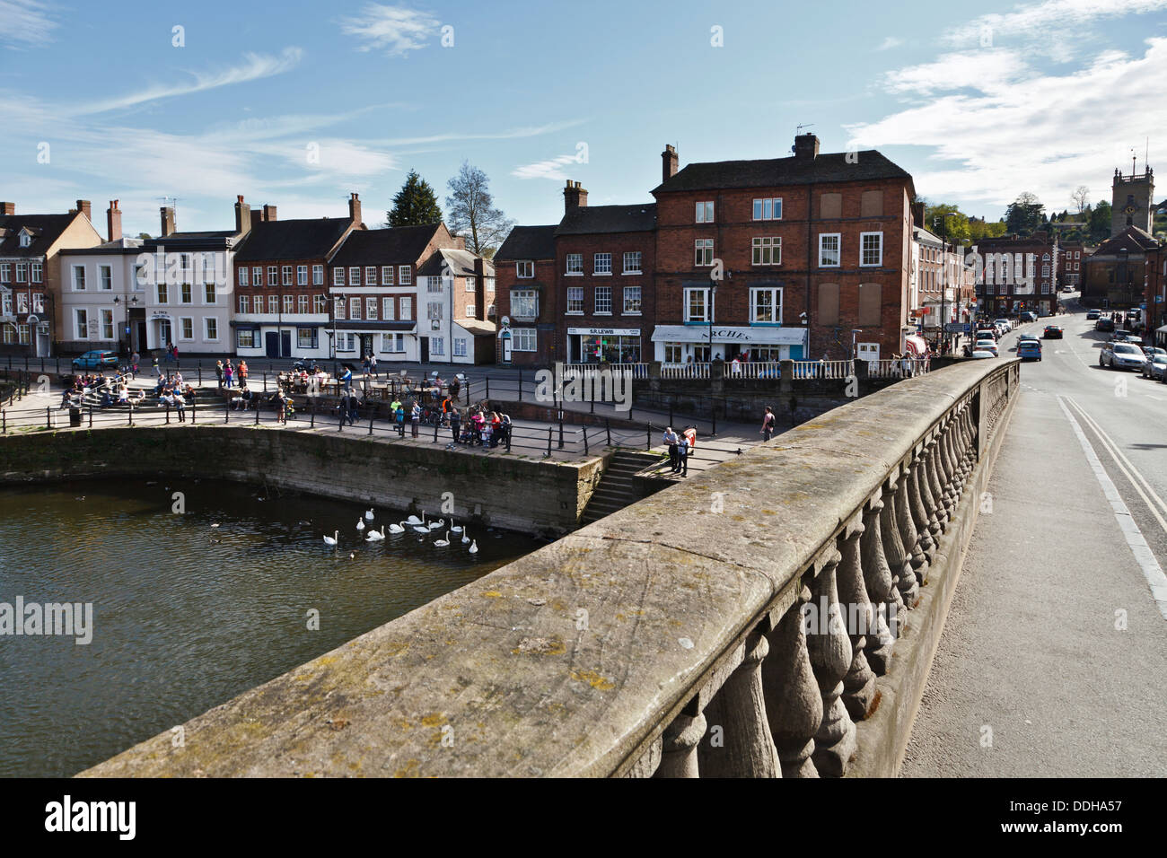 Bewdley and the River Severn from Thomas Telford's bridge looking ...
