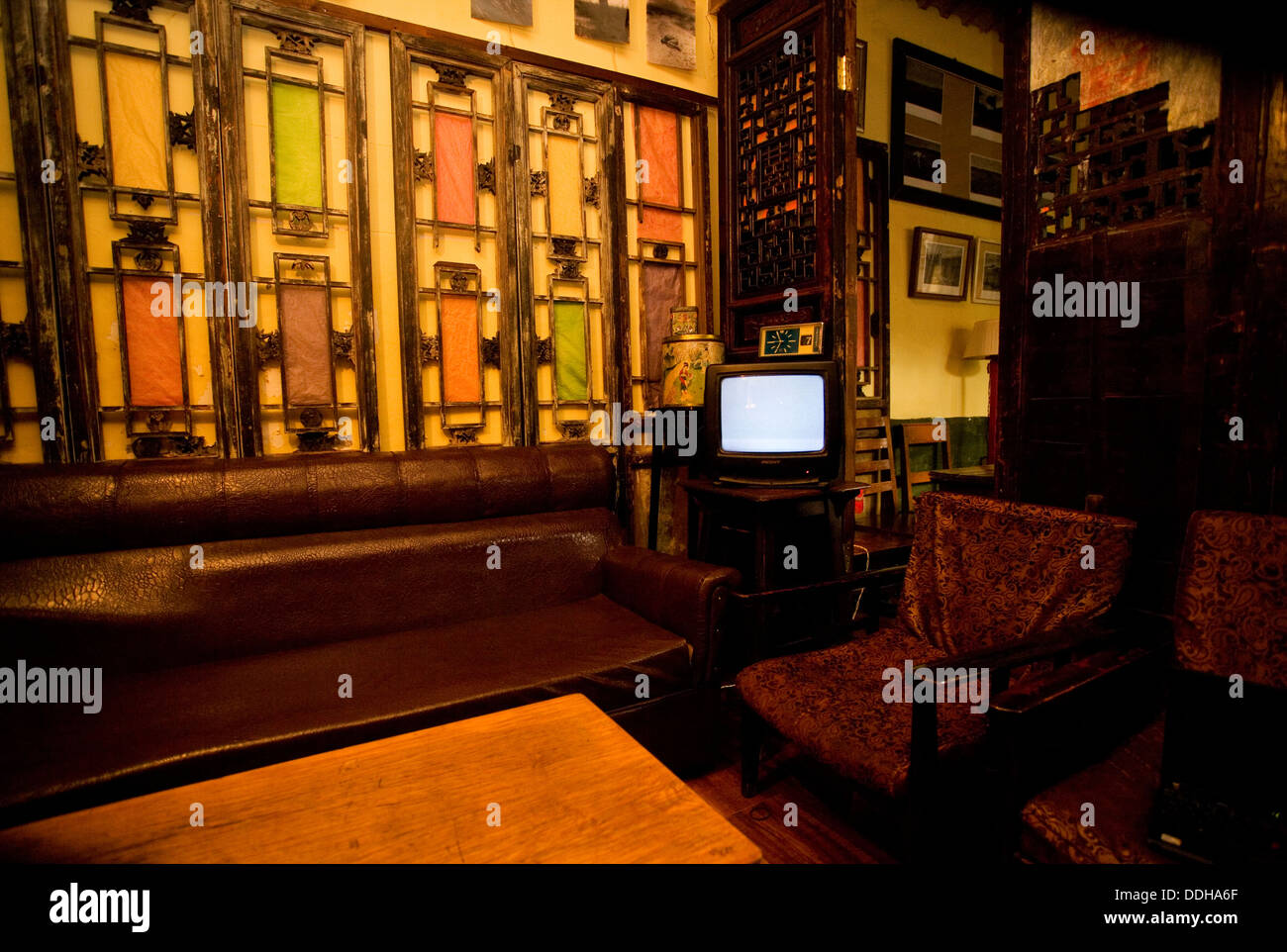 Retro Cafe Interior Stock Photo - Alamy