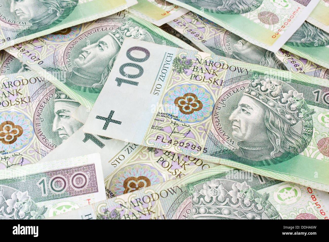 Seamlessly tileable and repeatable 100's PLN (polish zloty) currency ...