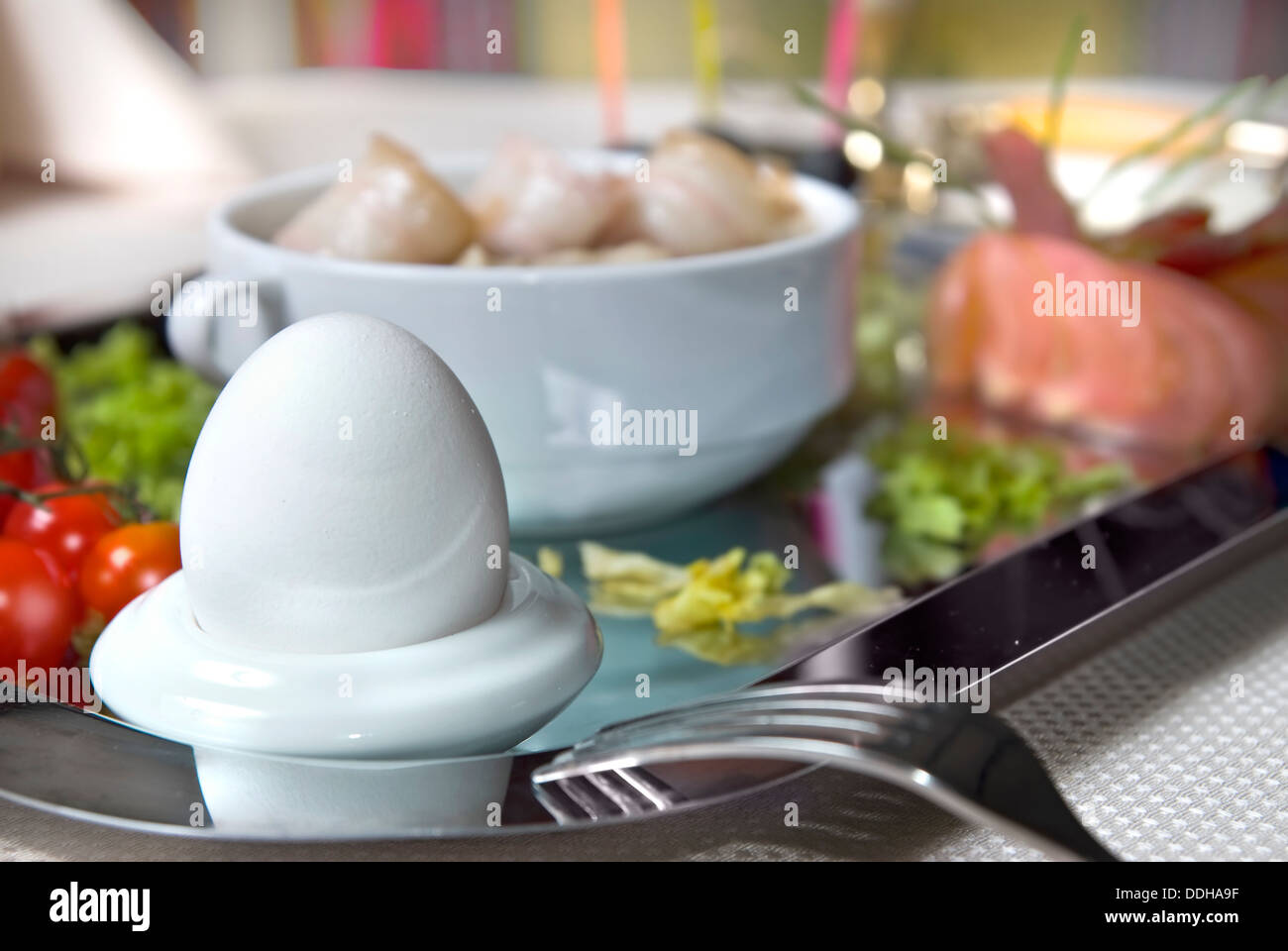 Close up english breakfast with egg Stock Photo - Alamy