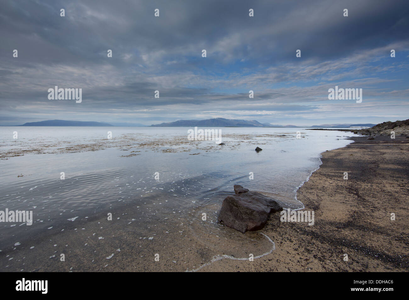 Sunset at Grotta, Reykjavik Iceland Stock Photo - Alamy