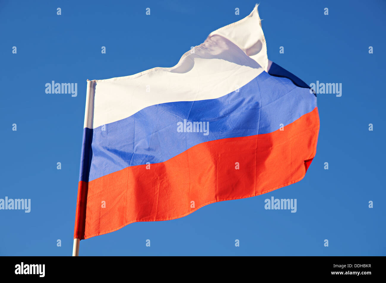 Waving russian flag hi-res stock photography and images - Alamy