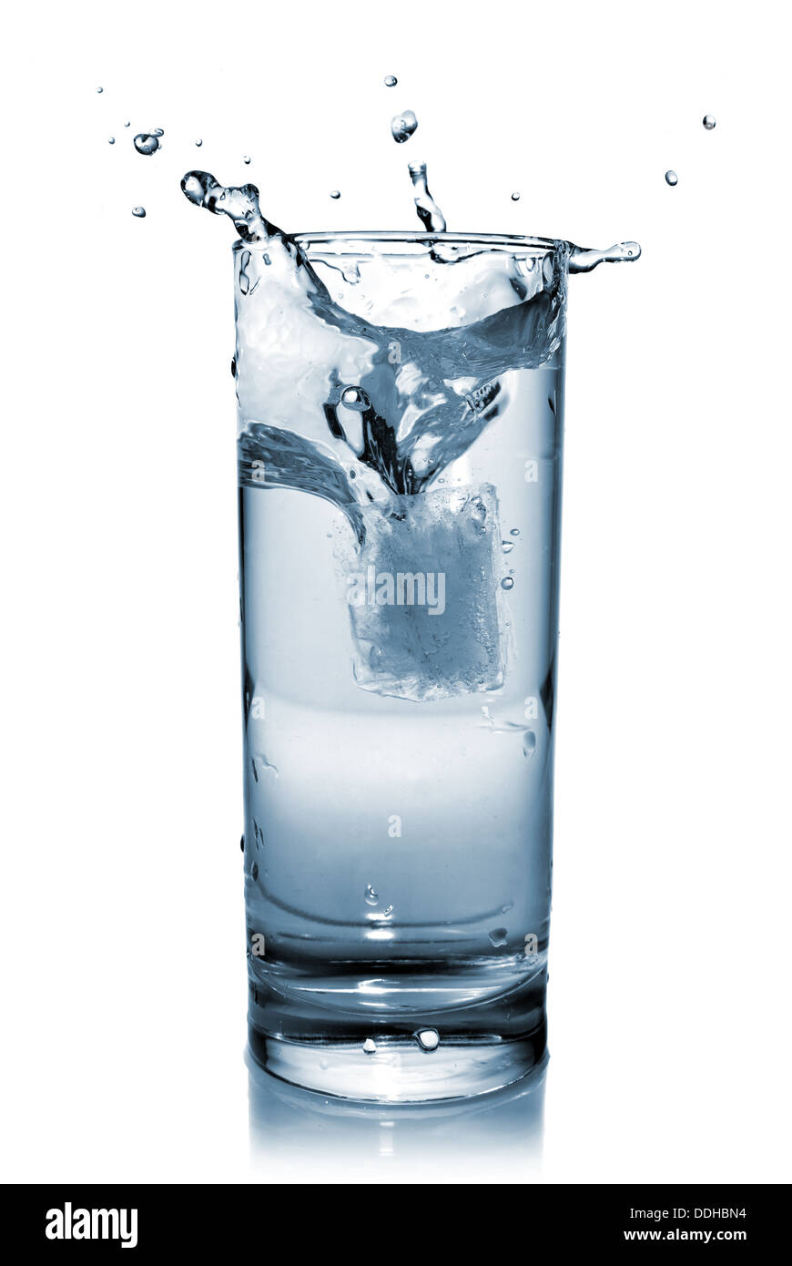 water splash in glass isolated on white Stock Photo - Alamy
