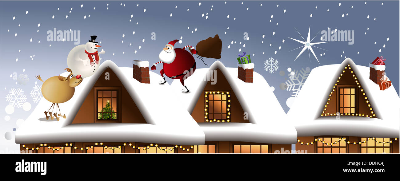 Santa Claus's top secret mission Stock Photo - Alamy