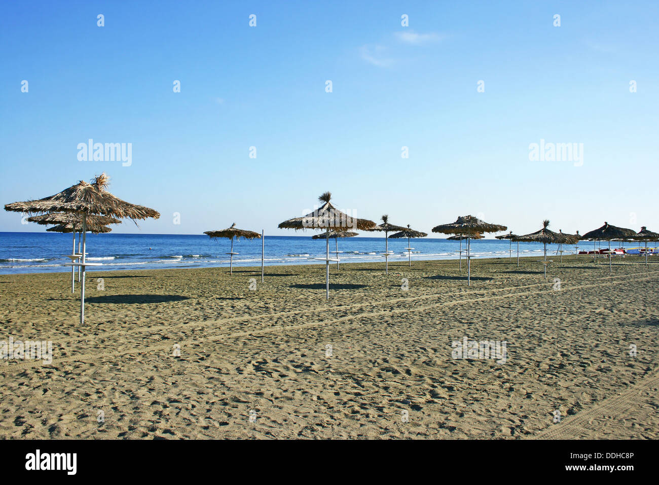 Mediterranean empty beach in autumn, Cyprus Stock Photo - Alamy