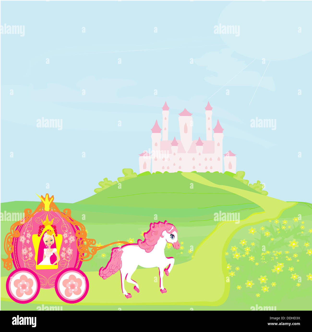 Princess in carriage Stock Photo - Alamy