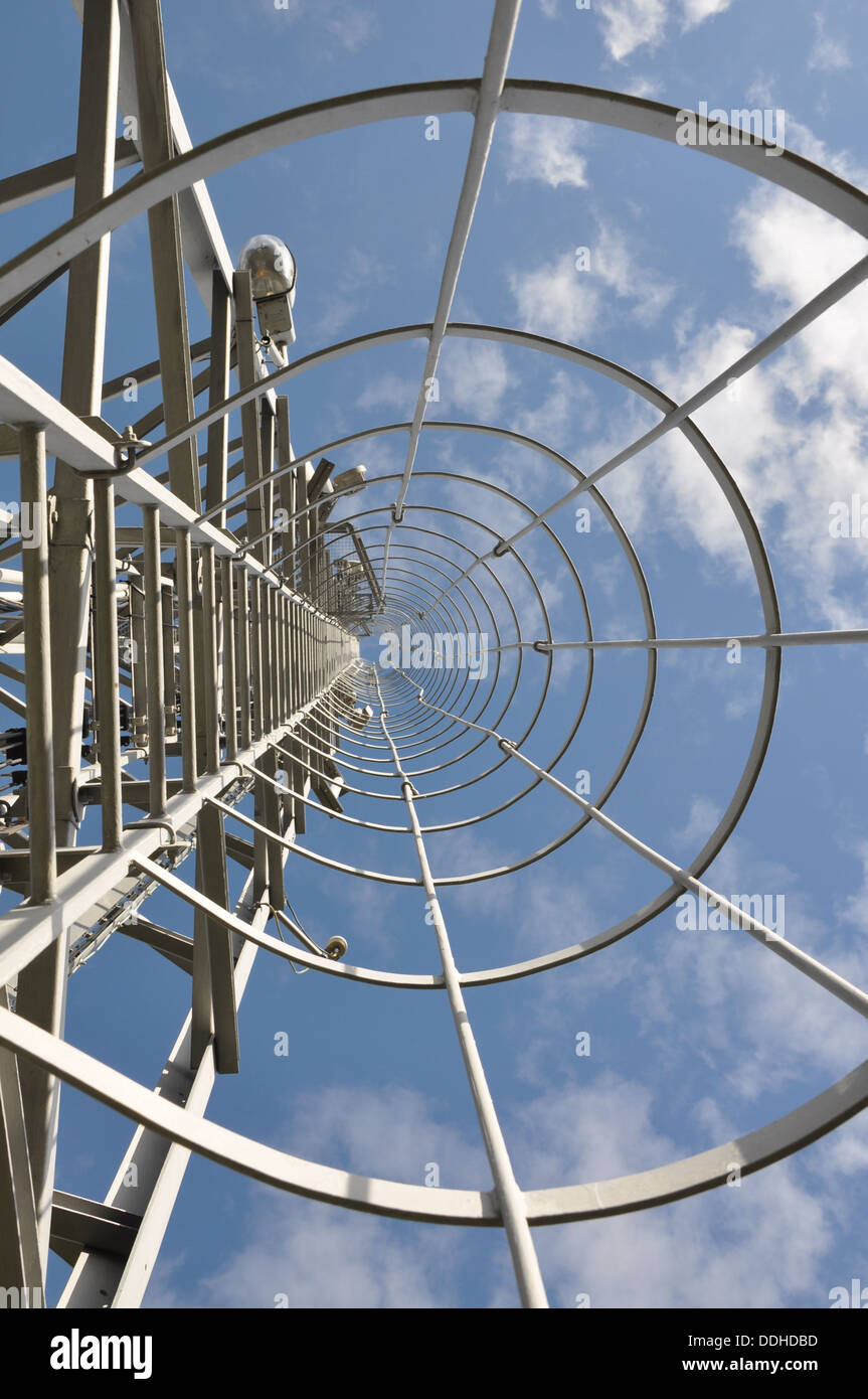 Staircase to the top of the telecommunication tower Stock Photo - Alamy