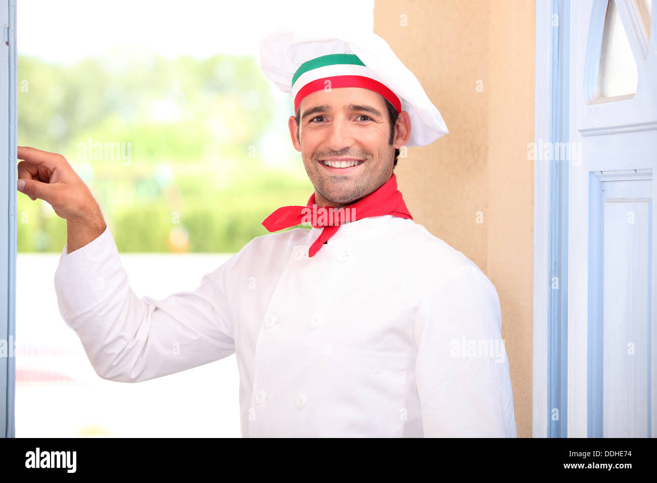 Cook with bell Stock Photo - Alamy