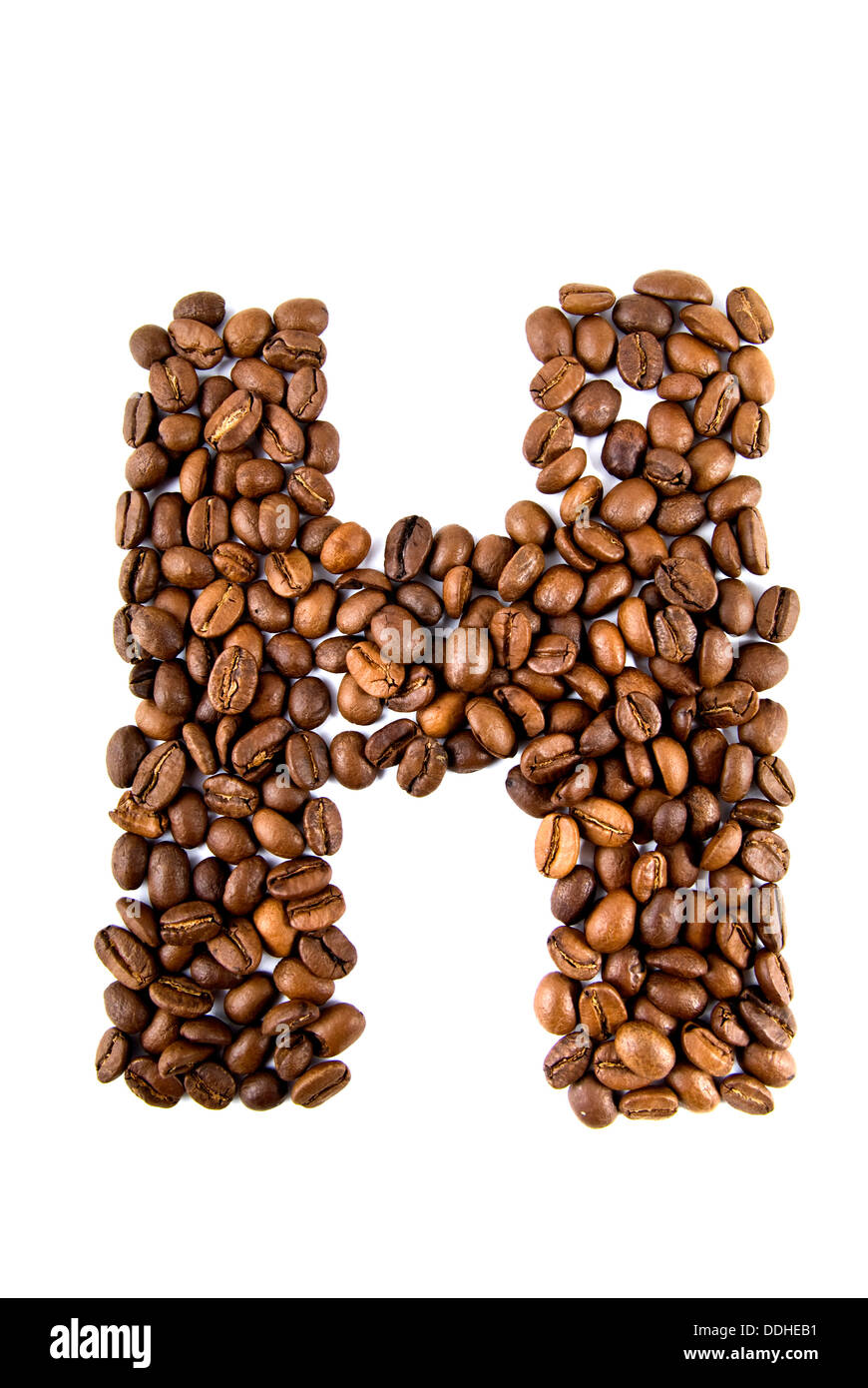 coffee letter isolated on white Stock Photo - Alamy