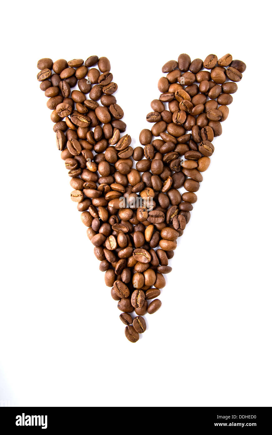 coffee letter isolated on white Stock Photo - Alamy
