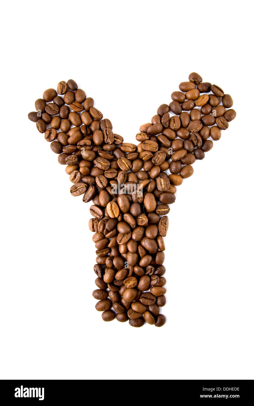 coffee letter isolated on white Stock Photo - Alamy