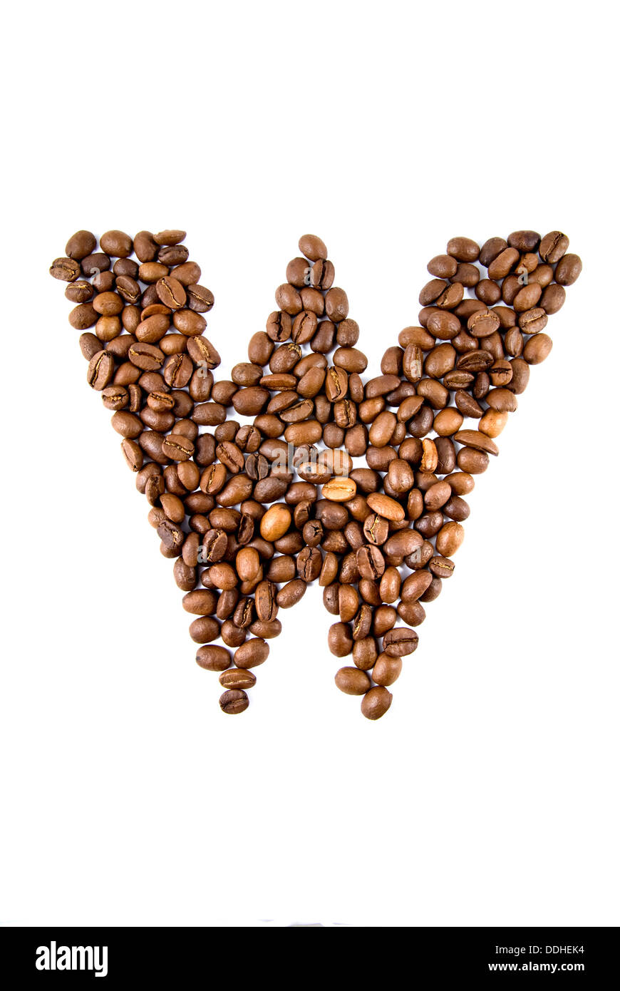 coffee letter isolated on white Stock Photo - Alamy