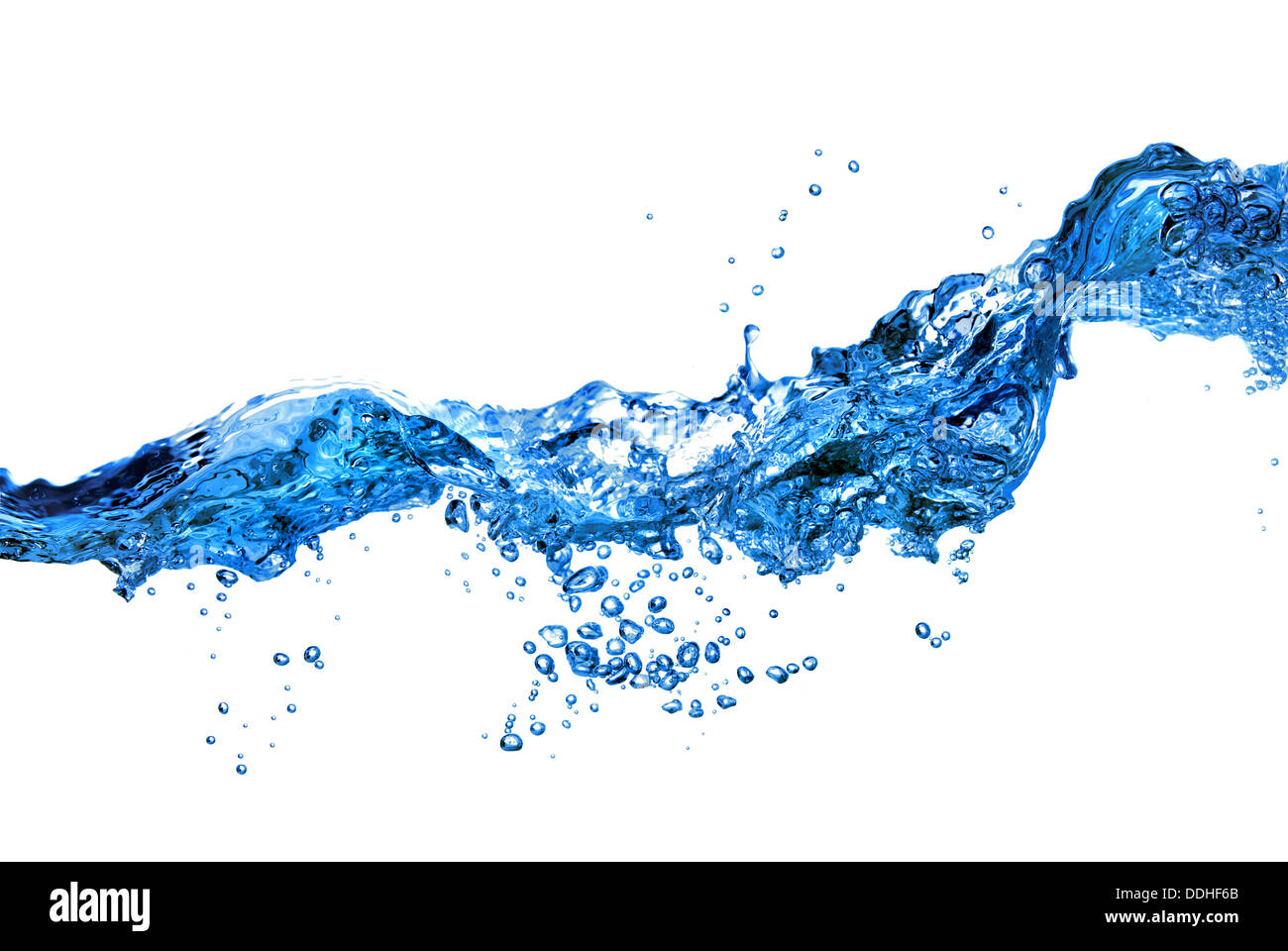water splash with bubbles isolated on white Stock Photo - Alamy