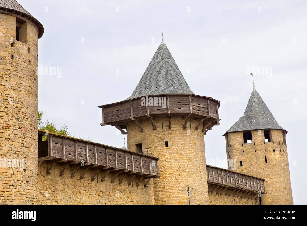 The ancient fortification of Carcassone in southern France Stock Photo ...