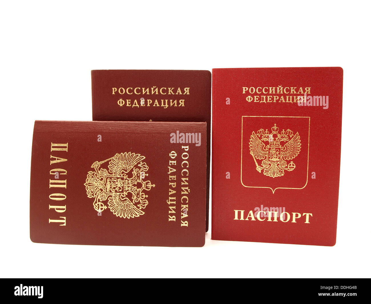 The Russian passport on a white background Stock Photo - Alamy