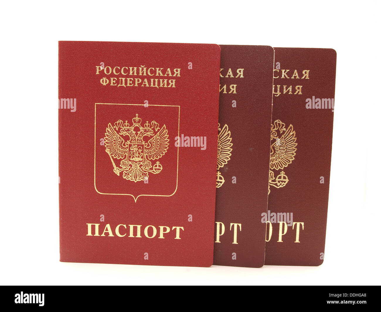The Russian passport on a white background Stock Photo - Alamy