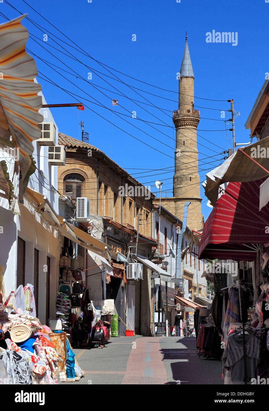 Lefkosa, Lefkosia, Northern Cyprus, Selimiye mosque and street in the ...