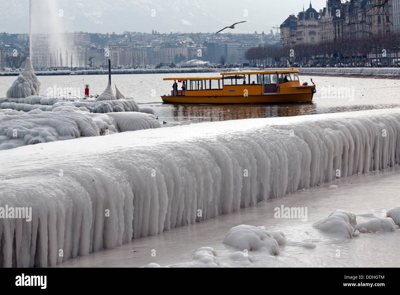 severe winter in Geneva, Switzerland Stock Photo - Alamy