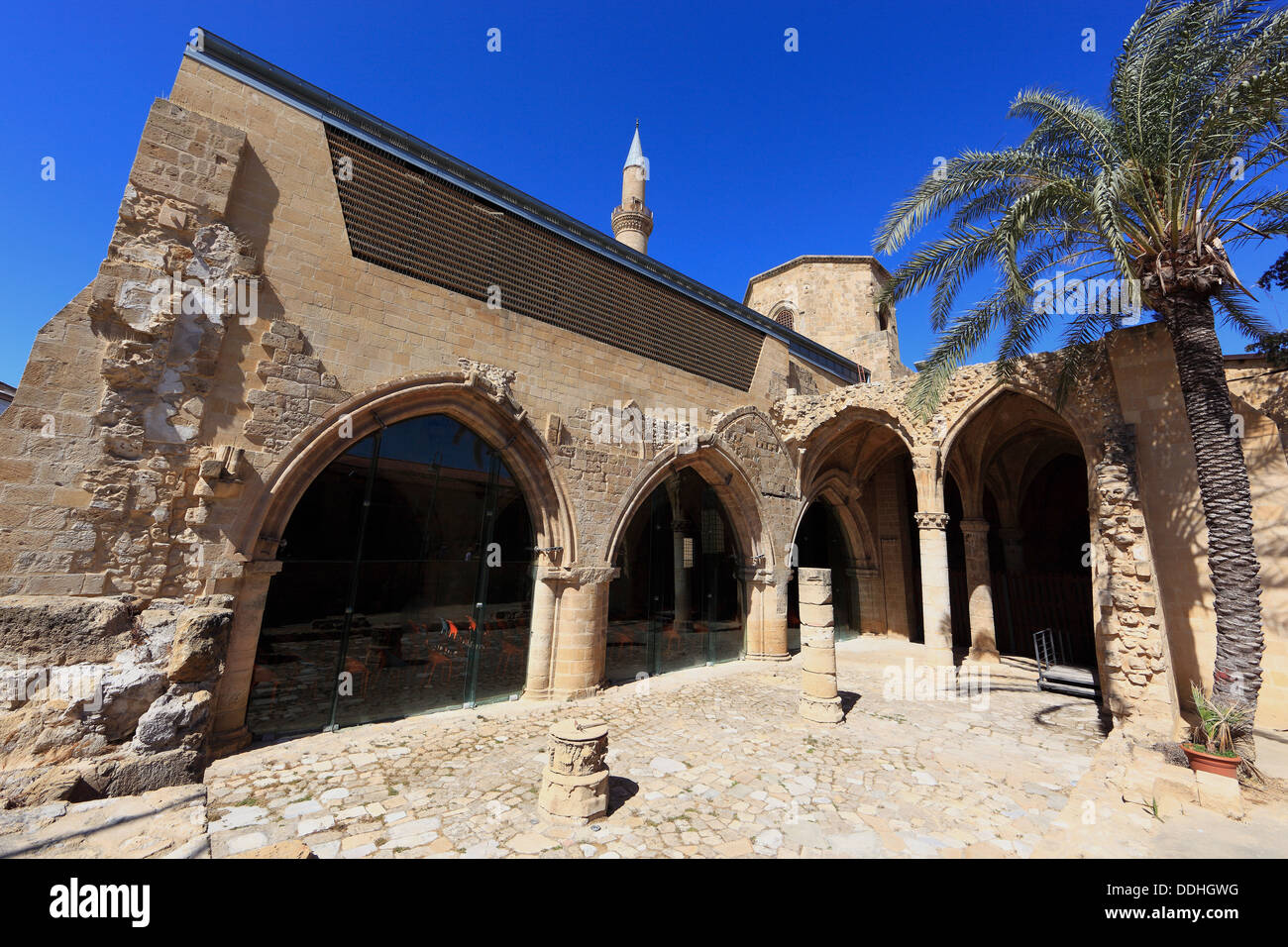 Lefkosa, Lefkosia, Nicosia, Northern Cyprus, minaret of the Selimiye ...