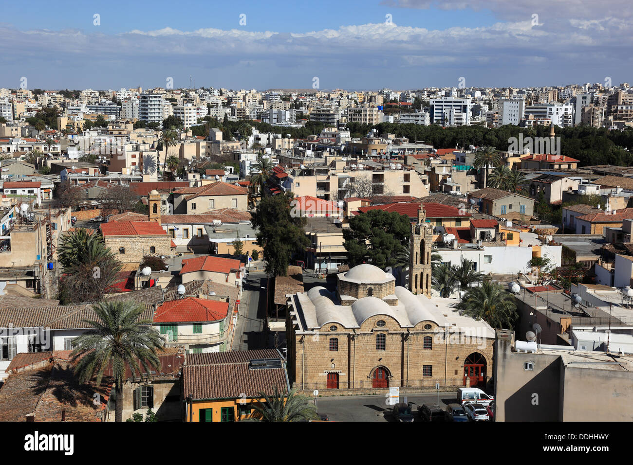Lefkosia, Nicosia, view to the city, Cyprus, church Faneromeni ...