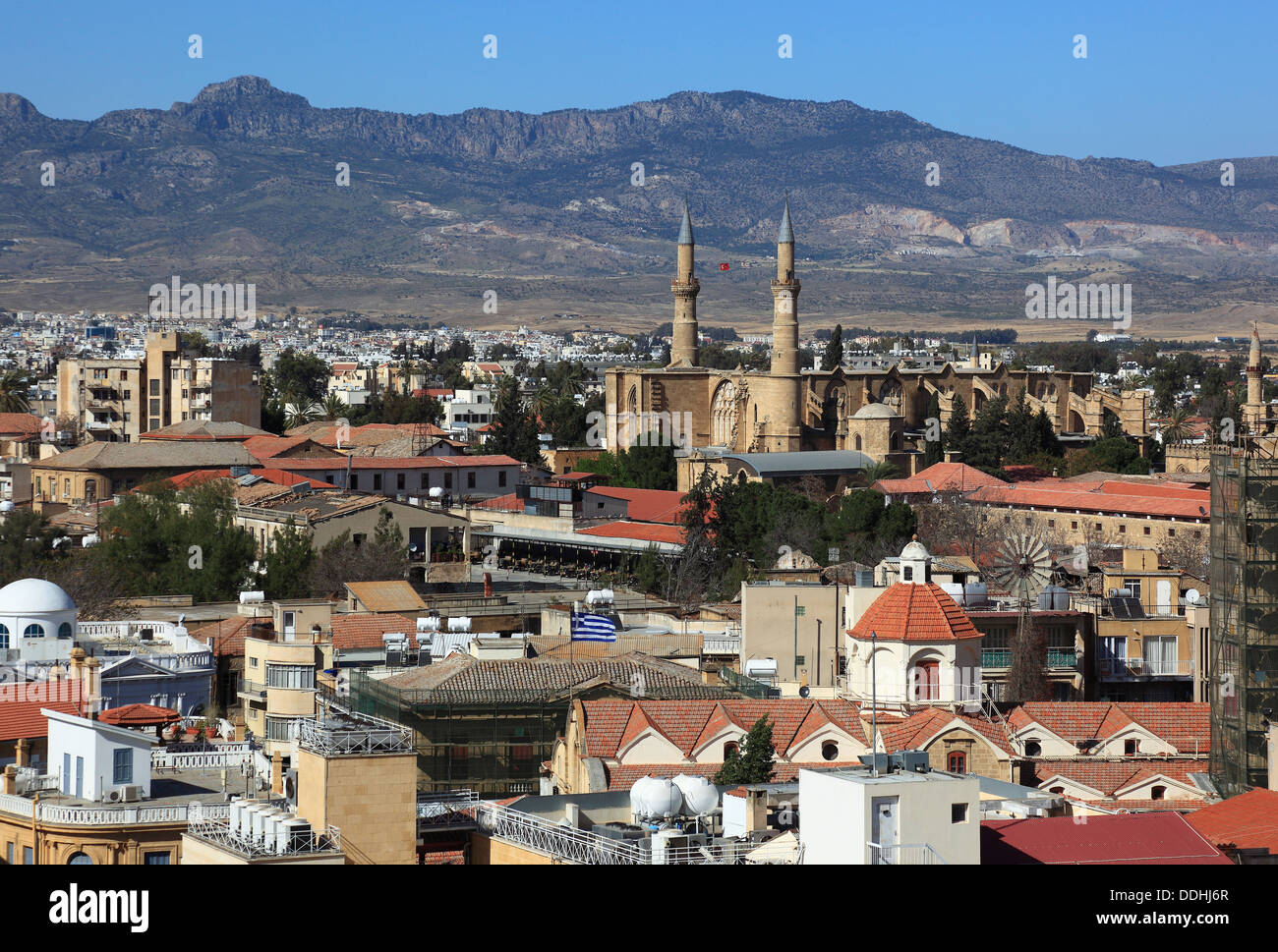 Lefkosa, Lefkosia, Northern Cyprus, city and Selimiye Mosque Stock ...
