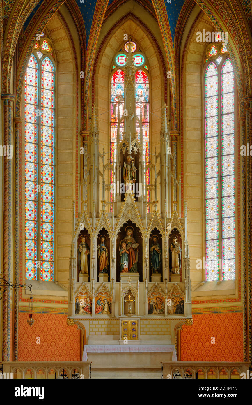 Neo-Gothic high altar, Friesach Dominican church or church of St ...