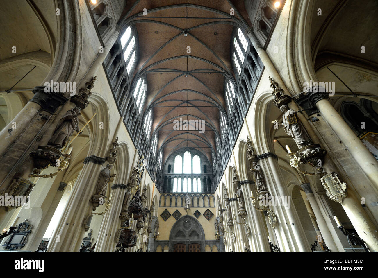 Vaulted ceiling, net vault, Church of Our Lady, Onze-Lieve-Vrouwekerk ...