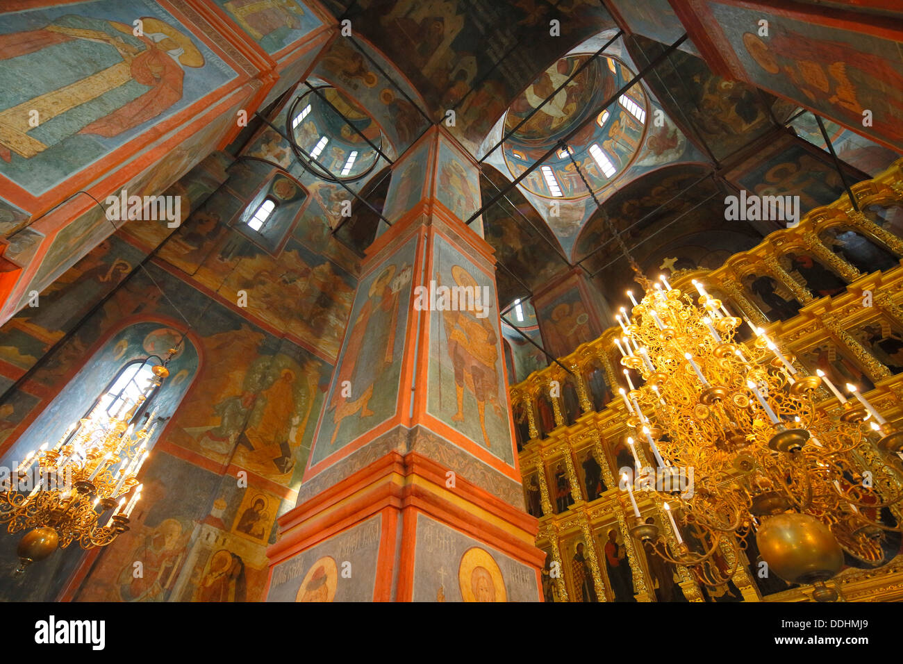 Interior smolensky cathedral novodevichy monastery hi-res stock ...