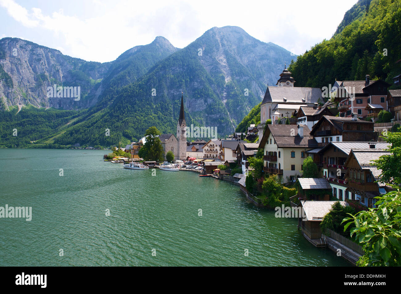 Hallstatt on Lake Hallstatt Stock Photo - Alamy