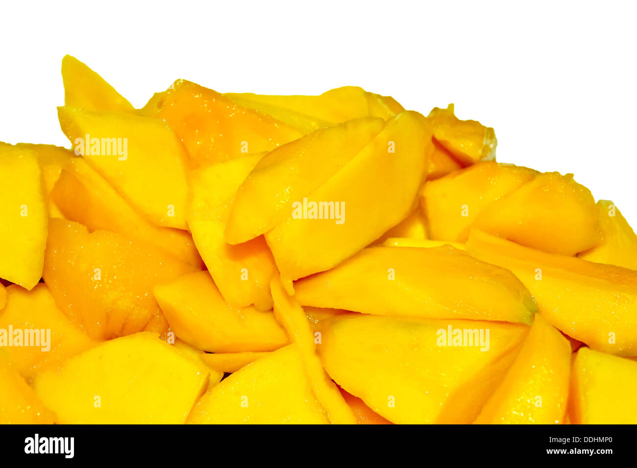 The sliced mango on a white background Stock Photo - Alamy