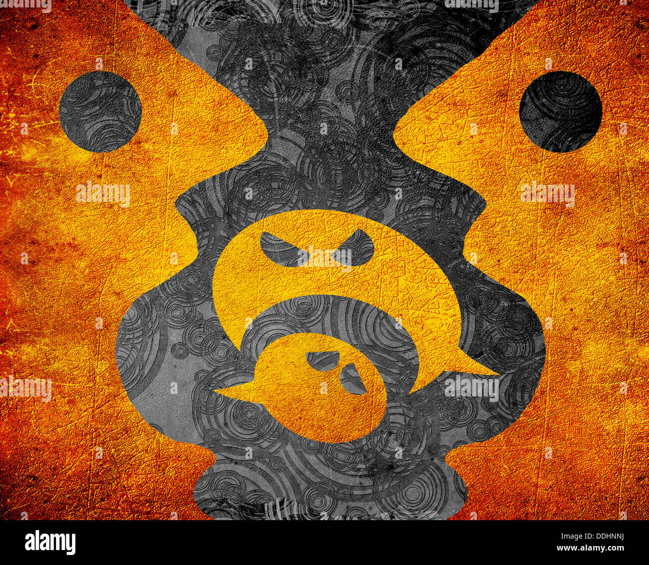 aggressive talking concept illustration Stock Photo - Alamy