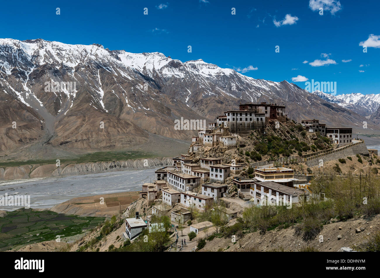 Key Monastery or Key Gompa, a Tibetan Buddhist monastery located on top ...