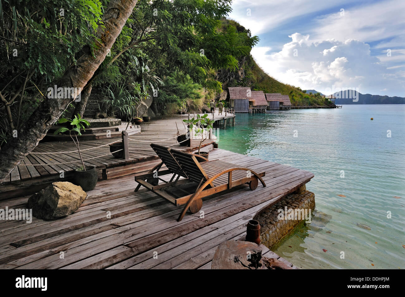 Terrace in a holiday resort Stock Photo - Alamy