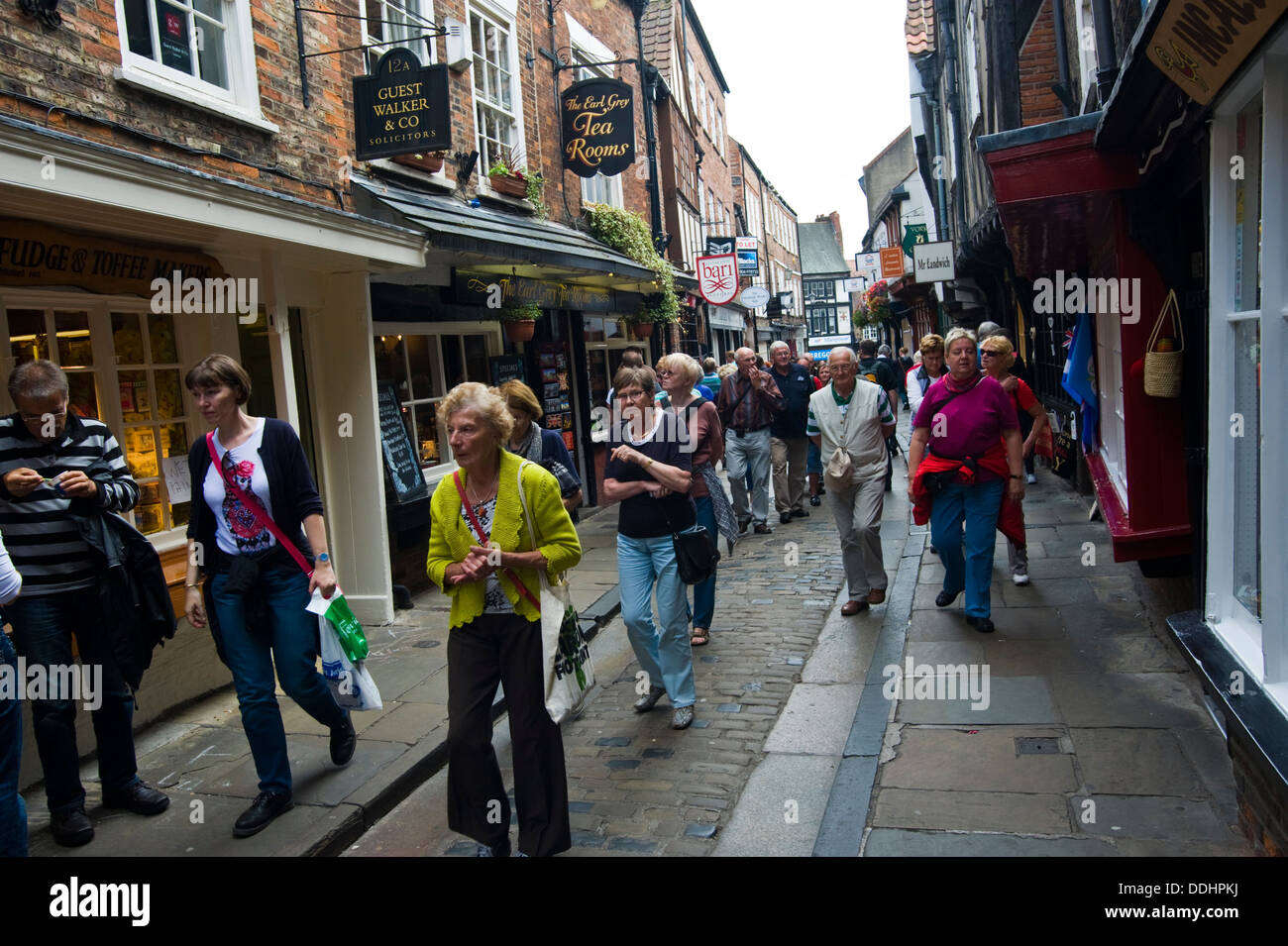 Tourists walking shambles hi-res stock photography and images - Alamy